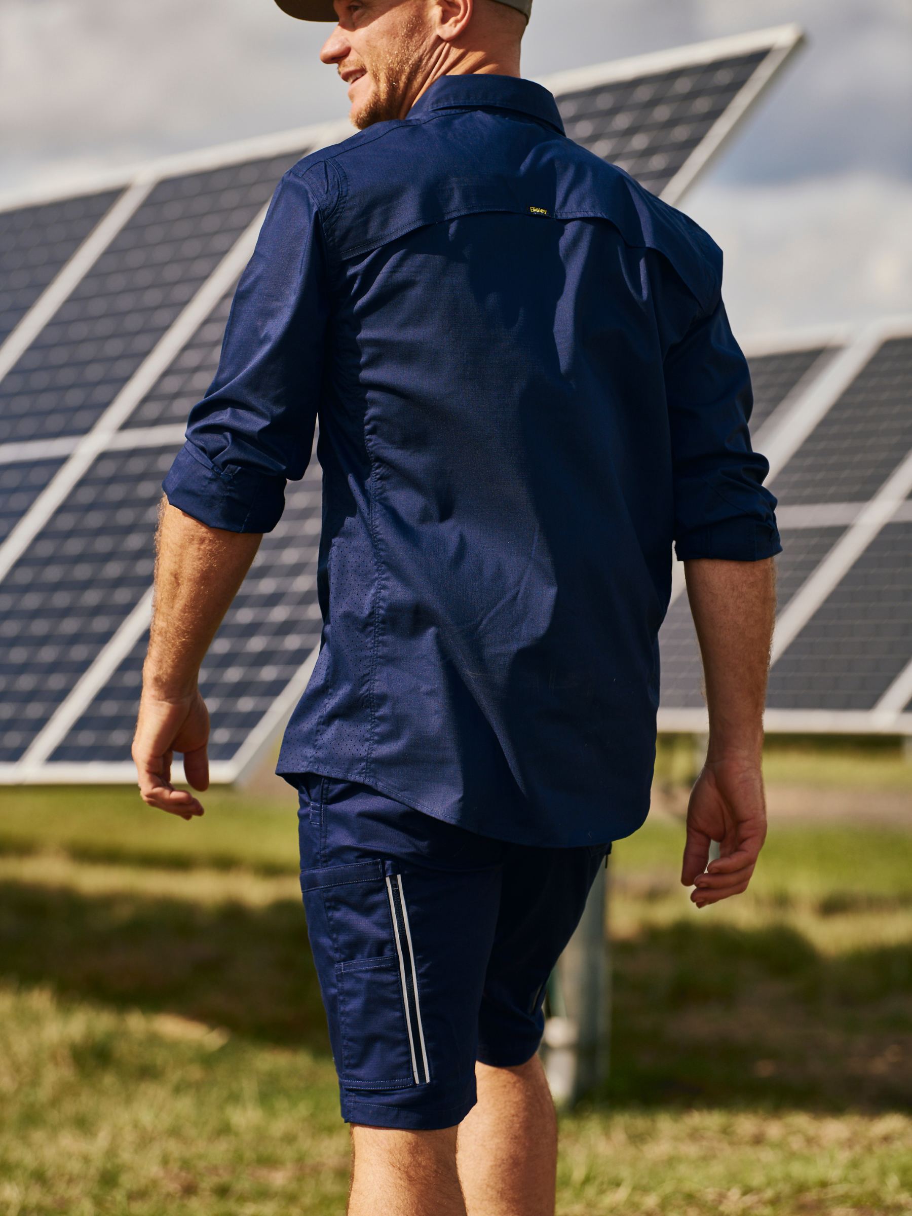 Mens X Airflow™ stretch ripstop shirt - BS6490 - Bisley Workwear