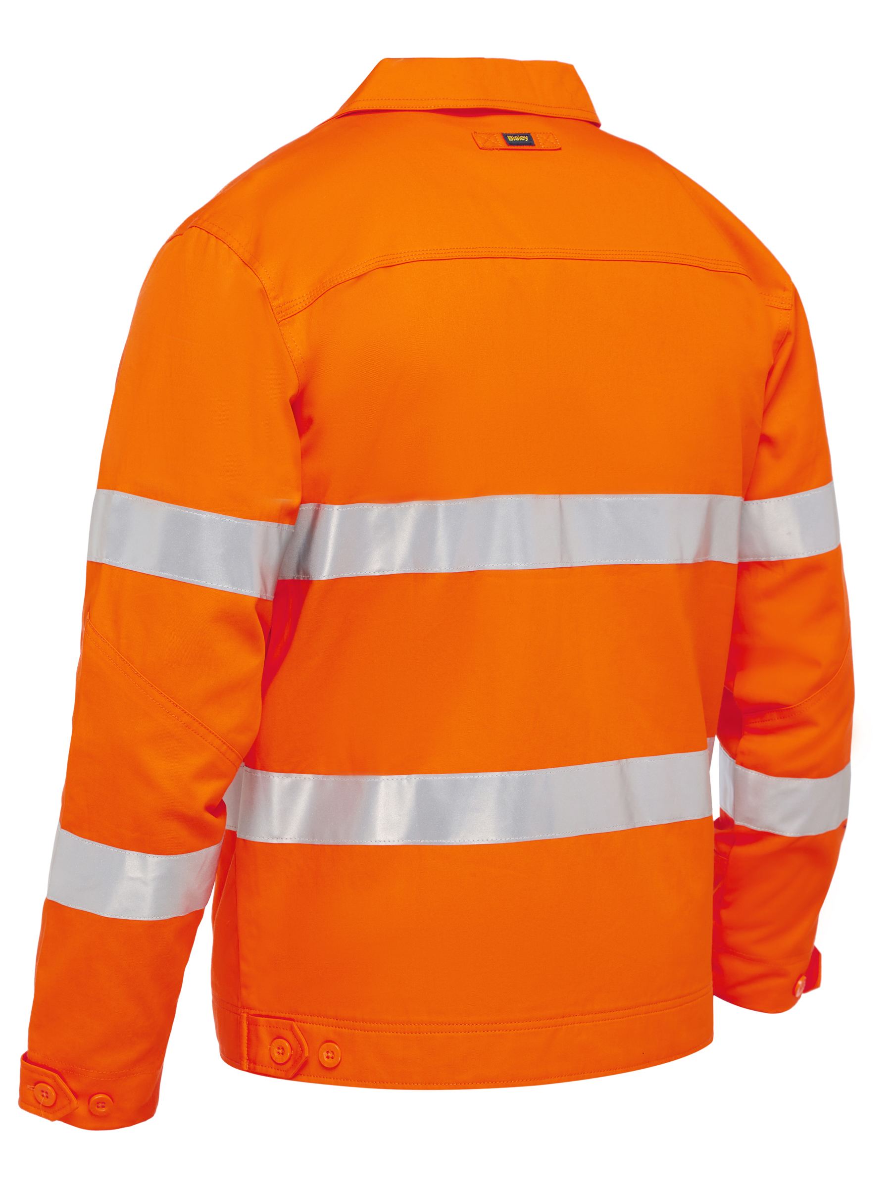 Hi vis taped drill jacket with liquid repellent finish - BJ6919T ...