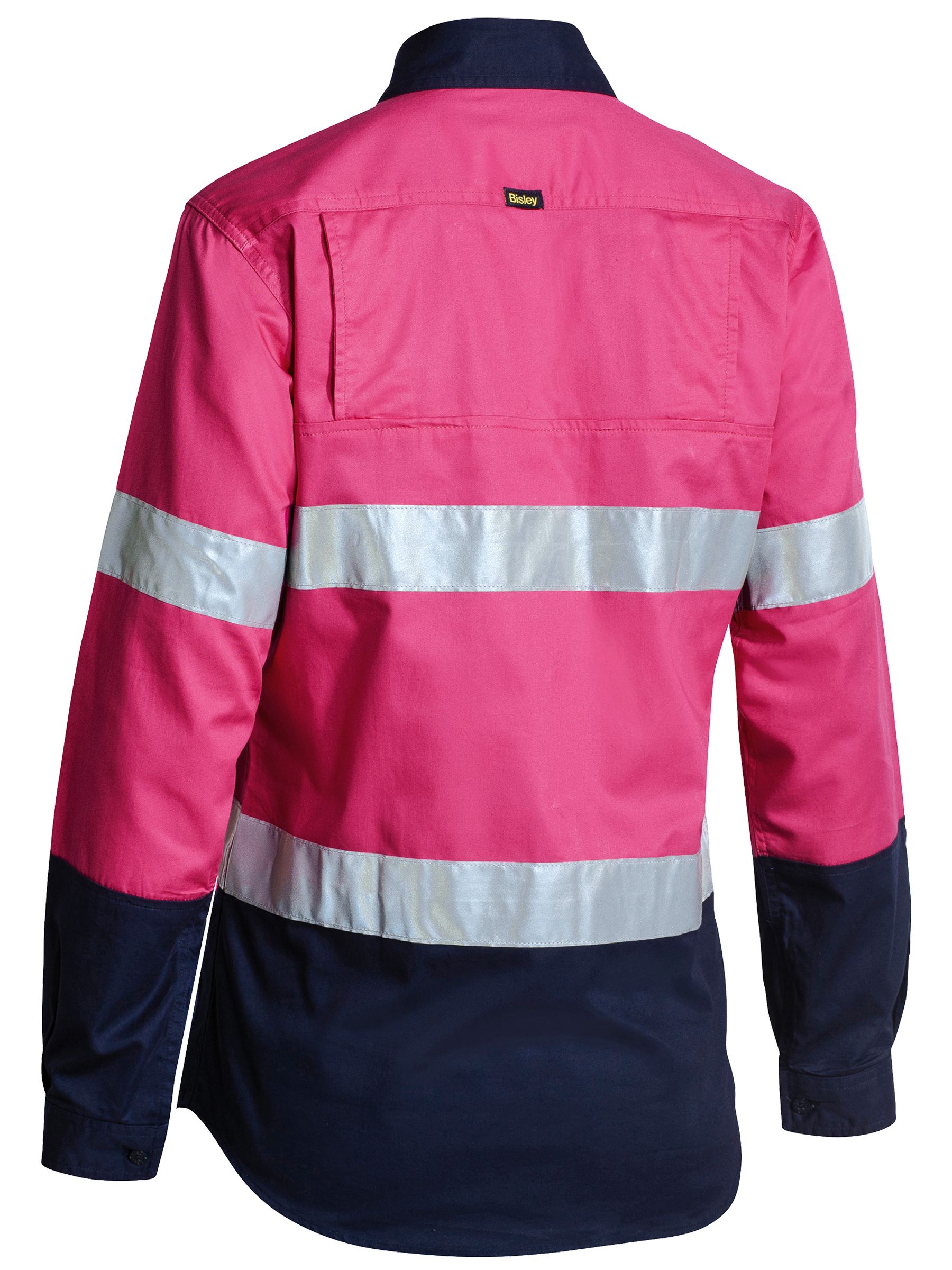 Two Tone Hi Vis Gusset Cuff Women's Shirt Reflective Tape - BL6896 ...